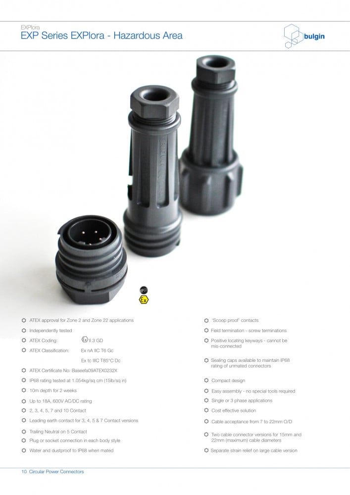 Bulgin EXPlora technical document page 2