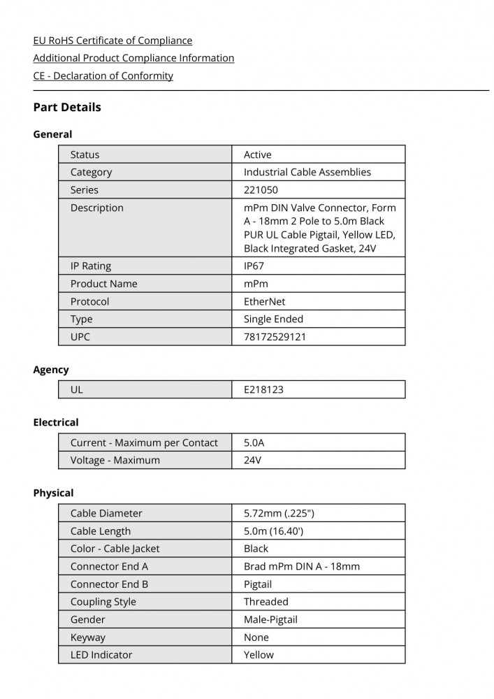 MOLEX 2210503466 product drawing page 2
