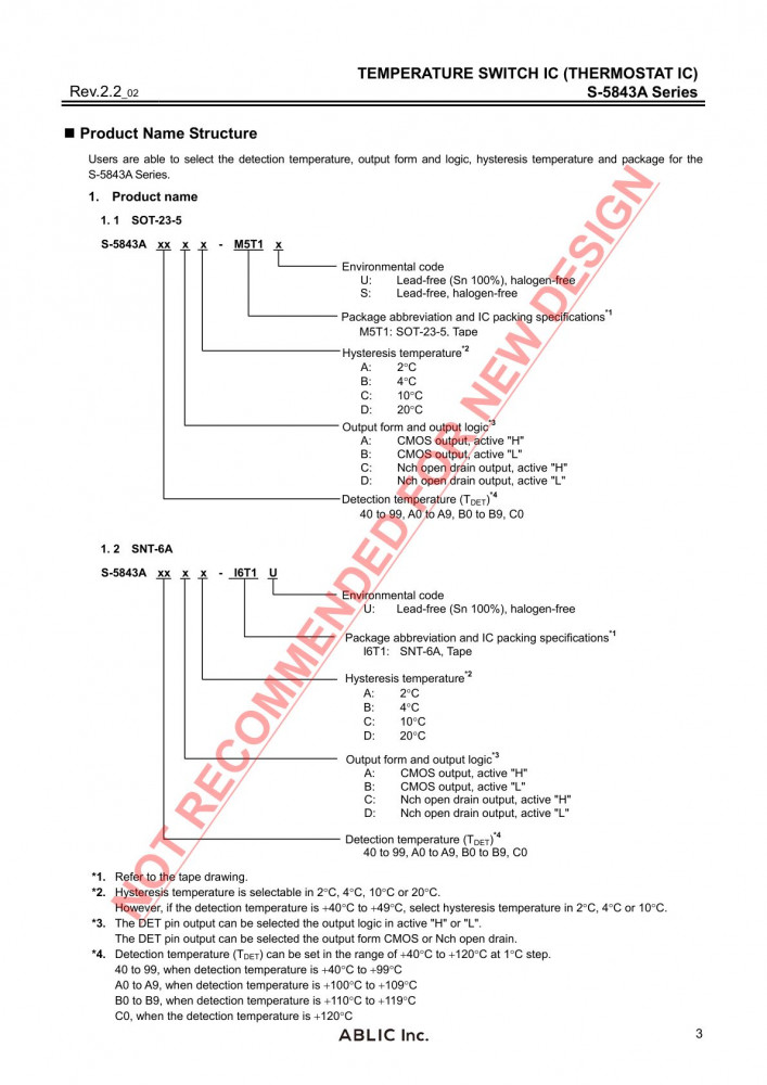 ABLIC S-5843A Series datasheet page 3