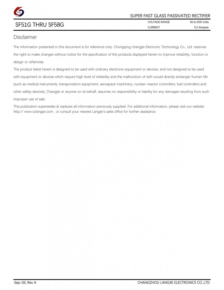 SF58G datasheet page 5