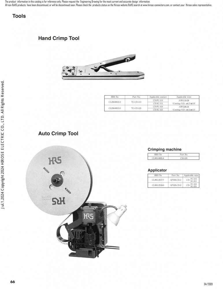HRS CD connector catalog page 6