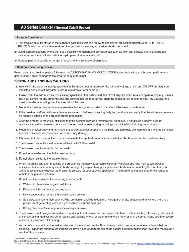 BOURNS AD Series datasheet page 3