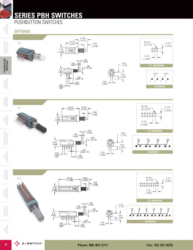 PBH series technical document, page 2