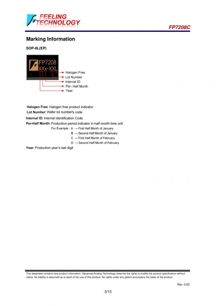 FP7208CXR-G1 datasheet page 3