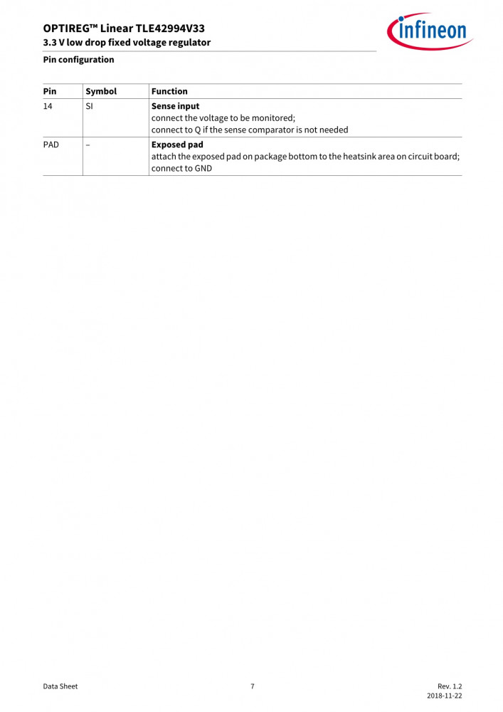 TLE42994E V33 datasheet page 7