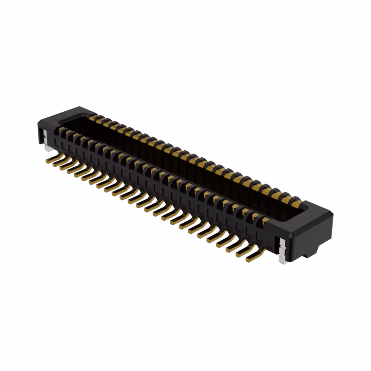 SlimStack Board-to-Board Plug, 0.40mm Pitch, J-Bend Series, 0.20µm Gold (Au) Plating, 1.50 or 1.80mm Mated Height, 3.40 or 4.20mm Mated Width, 50 Circuits for sale