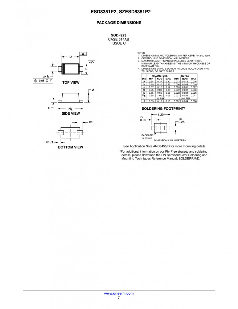 SZESD8351P2T5G datasheet page 8