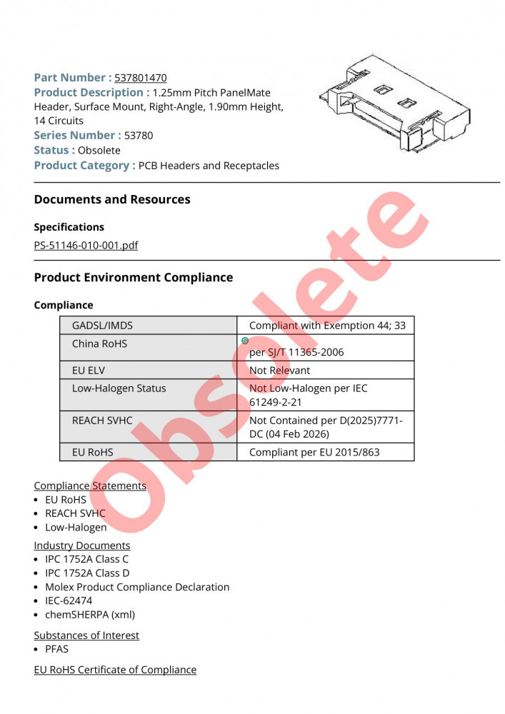MOLEX 537801470 technical reference image 1