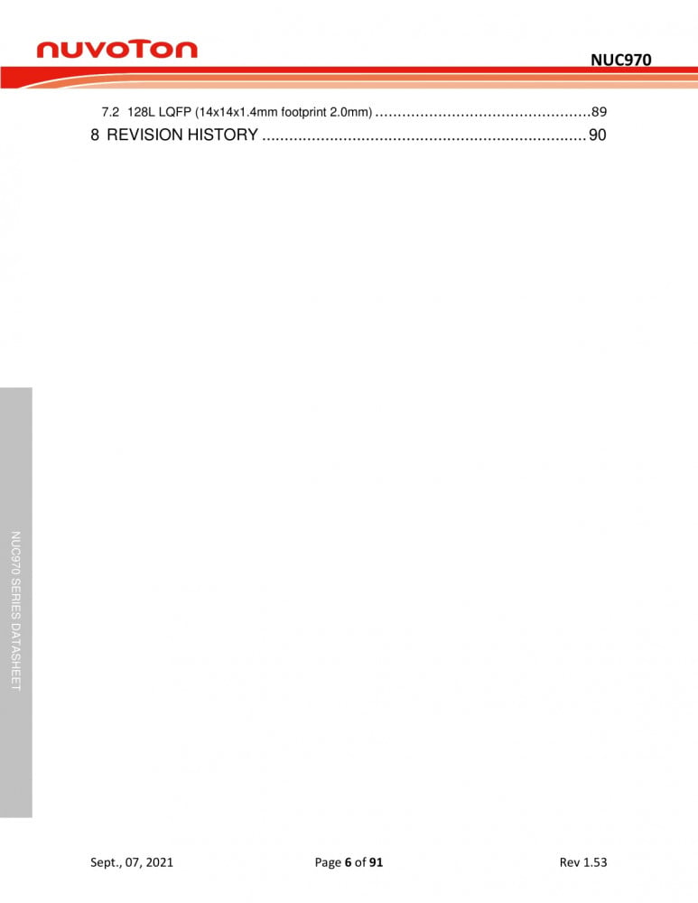 NUC970 datasheet page 6