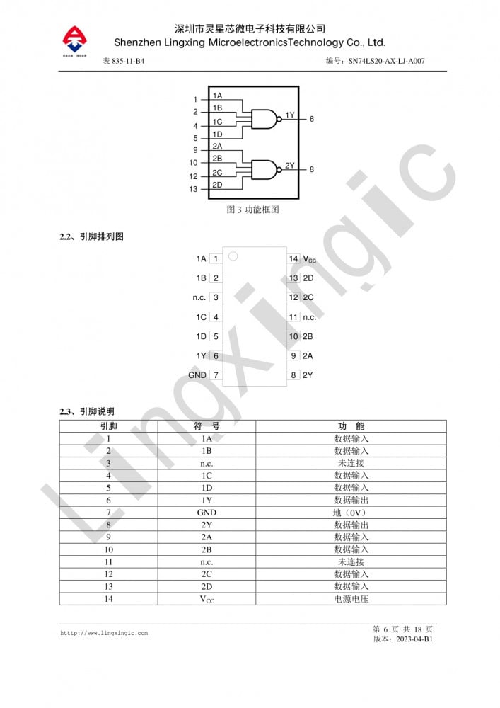 SN74LS20N(LX) datasheet page 6