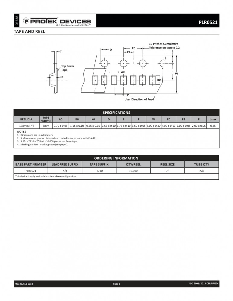 PLR0521-T710 datasheet page 6