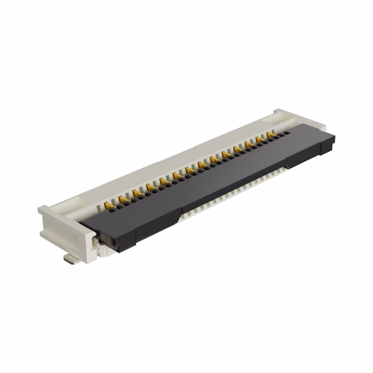 Easy-On FFC/FPC Connector, 1.00mm Pitch, FD19 Series, Right-Angle, Bottom Contact, 1.90mm Height, 14 Circuits, 150°C Operating Temperature,  Gold over Nickel Plating for sale