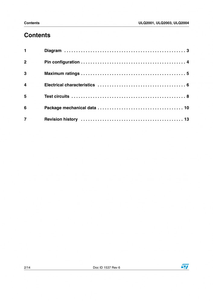 ULQ2003A datasheet page 2