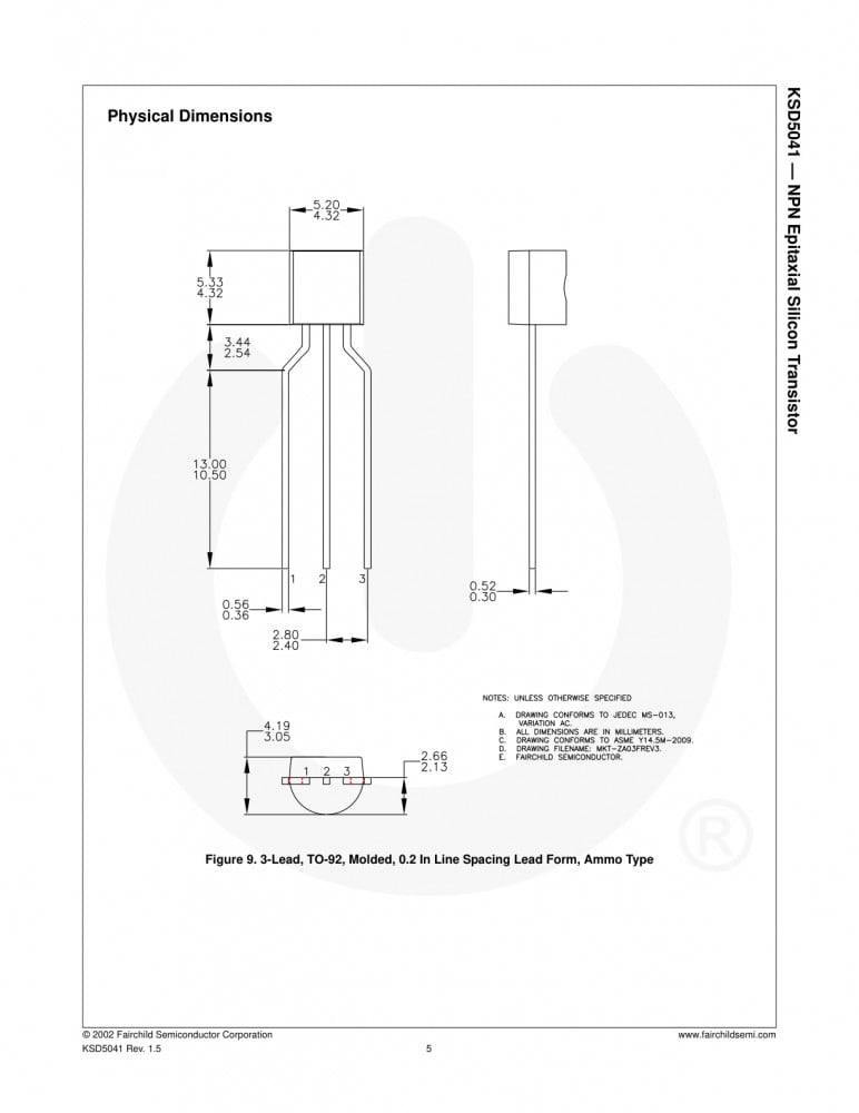 KSD5041RTA datasheet page 6