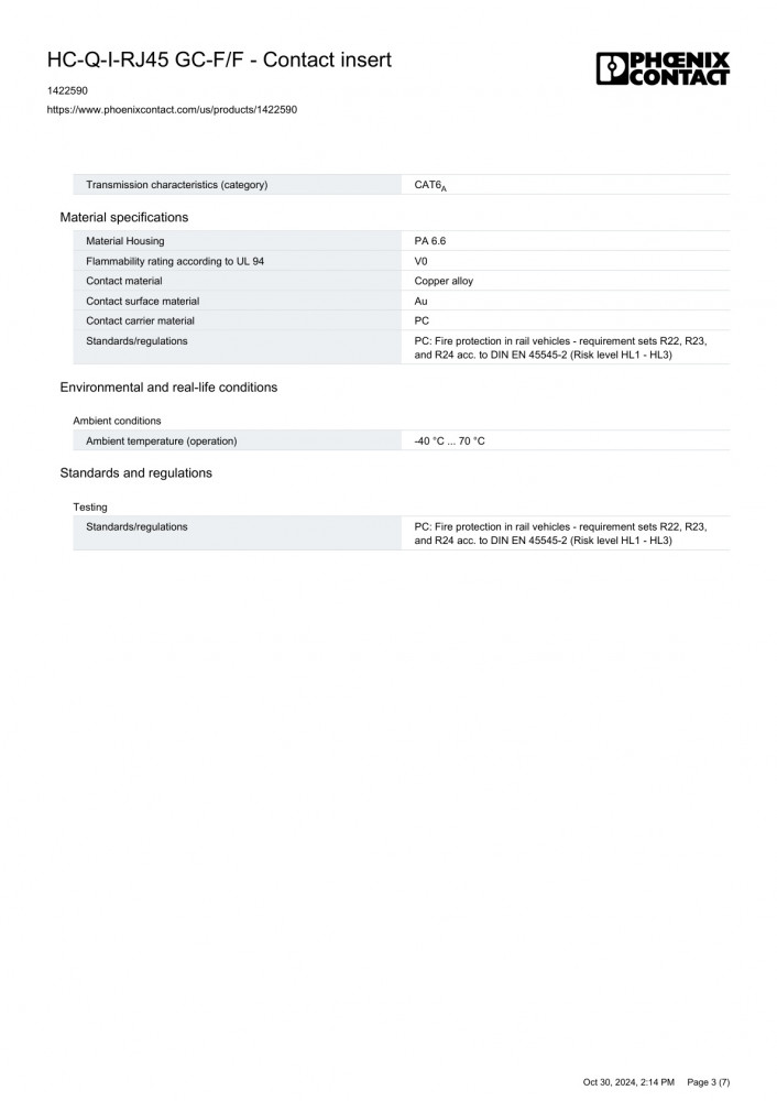Phoenix Contact 1422590 technical document page 3