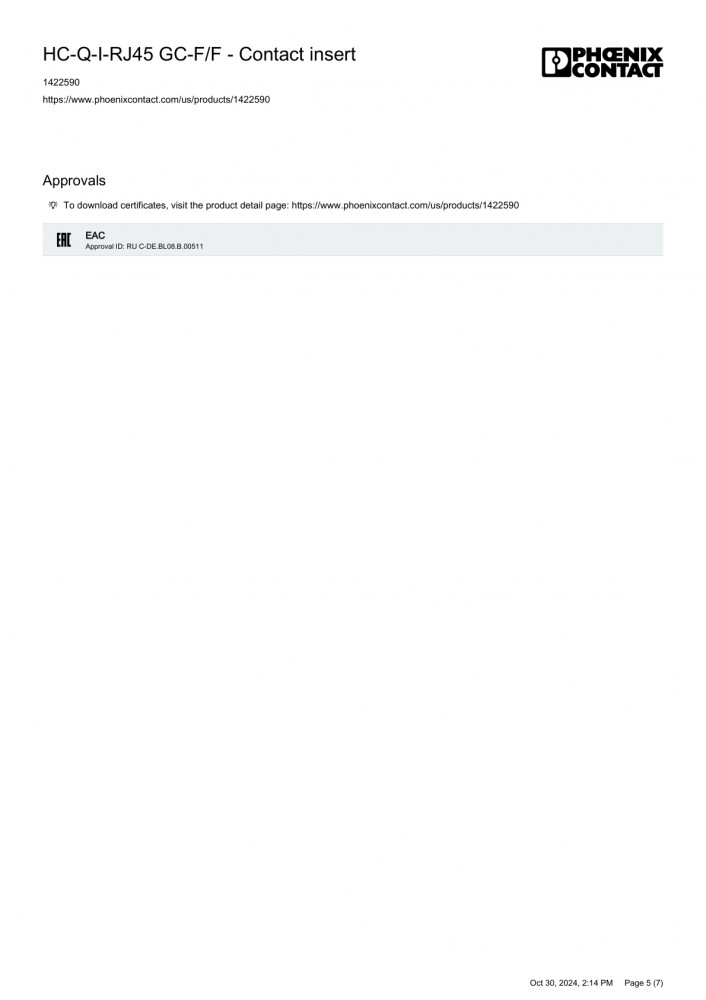Phoenix Contact 1422590 technical document page 5