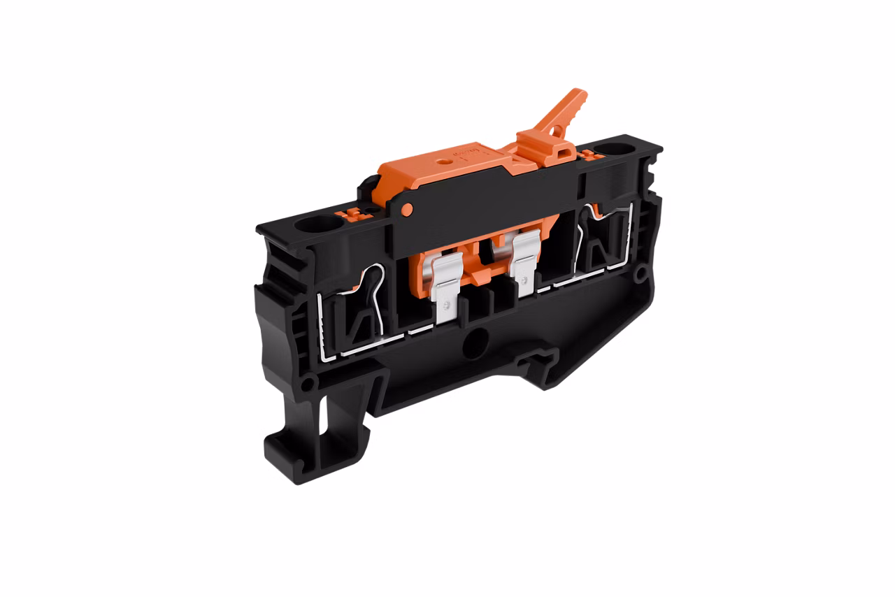 Single Level Fuse Terminal Block, Push-in Design, 8.00mm Width, 300V, 6.3A for sale