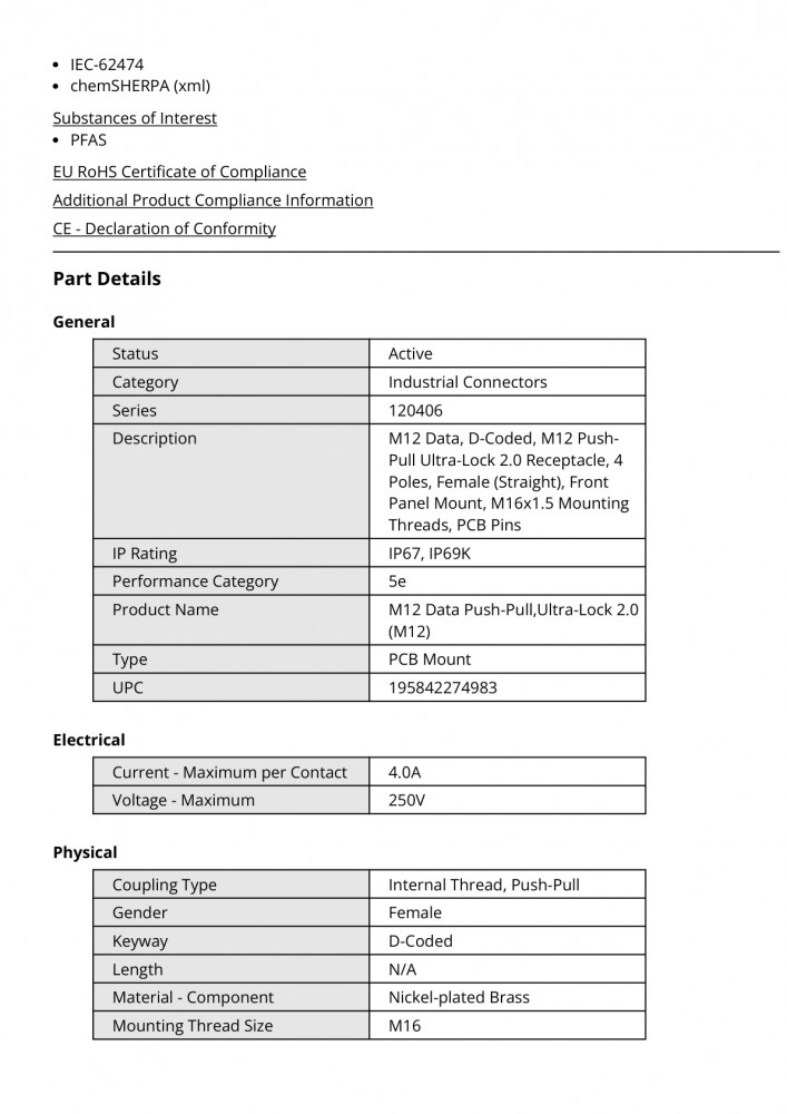 Molex product specification page 2