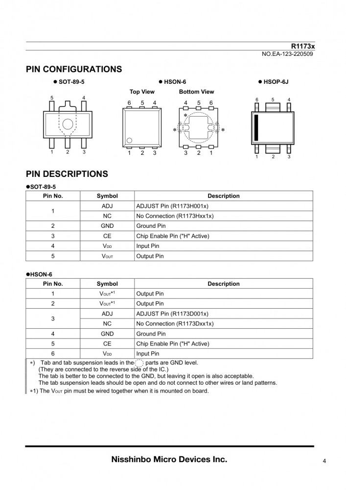 R1173 datasheet page 4