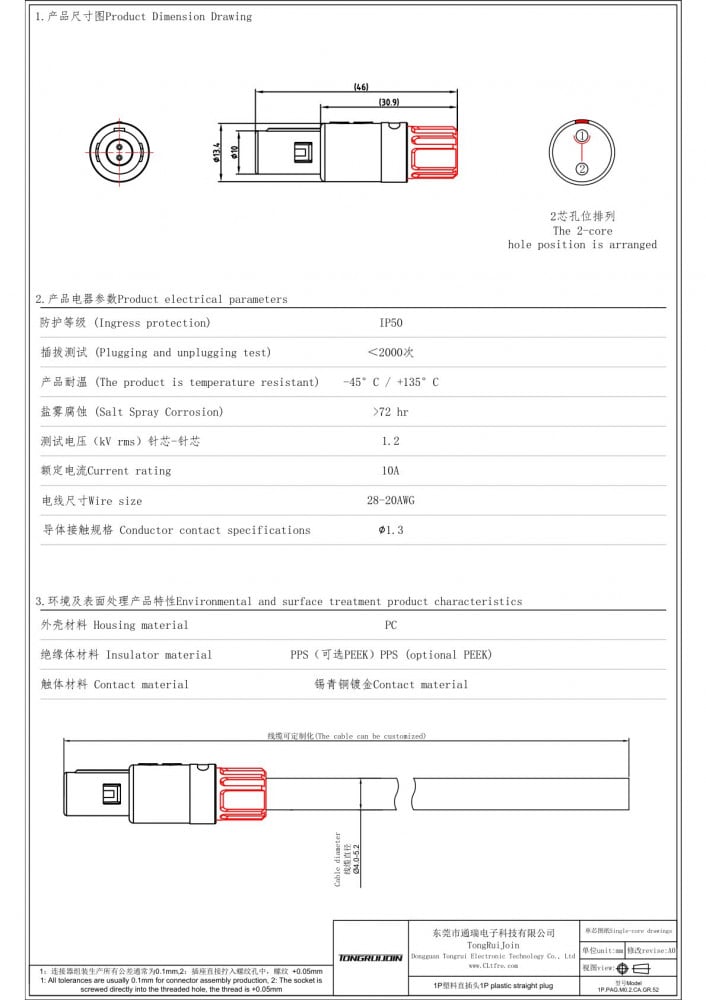 LICQ 1P.PAG.M0.2.CA.GR.52 technical drawing page 1