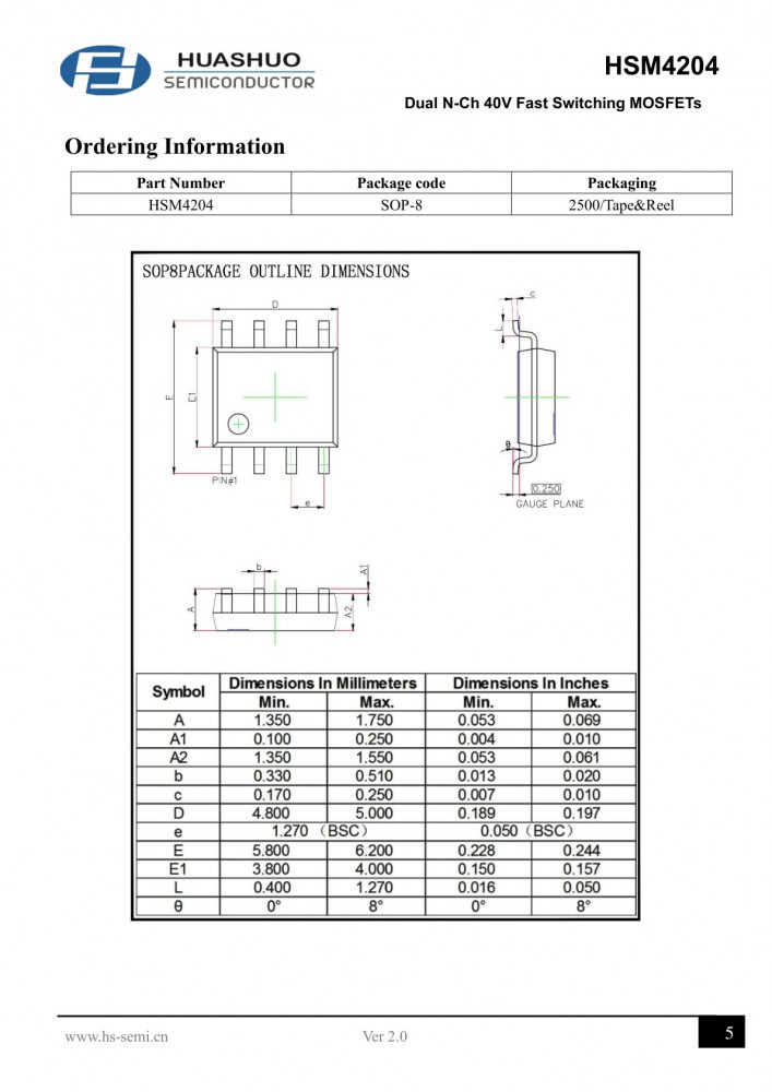 HSM4204 datasheet page 5
