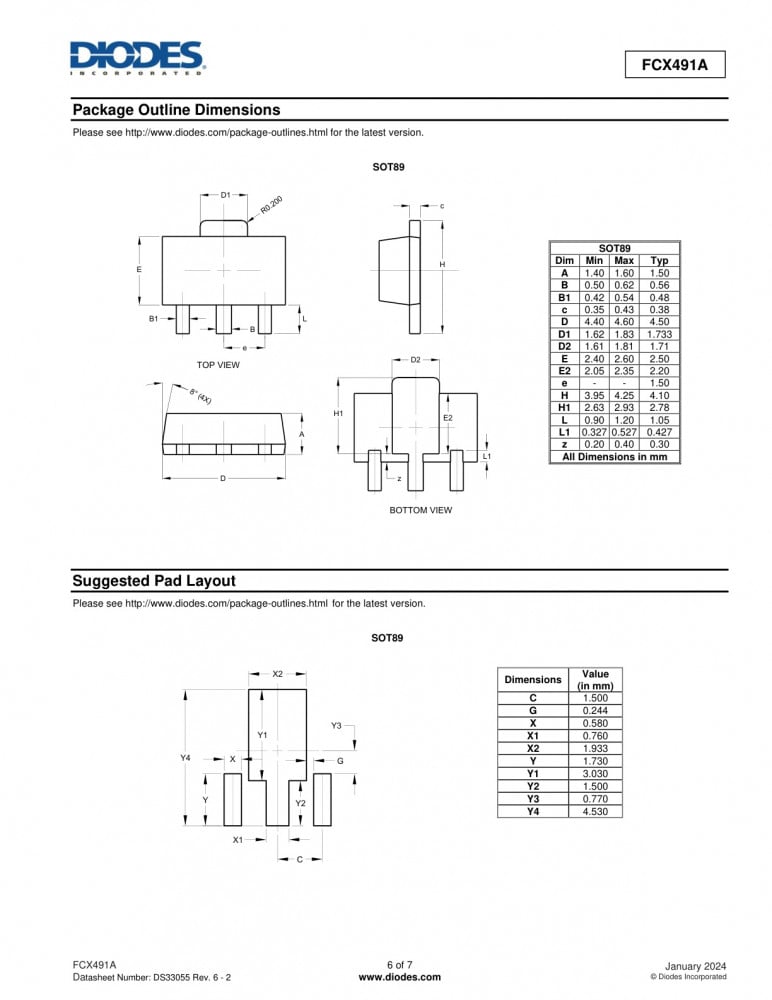 FCX491ATA datasheet page 6