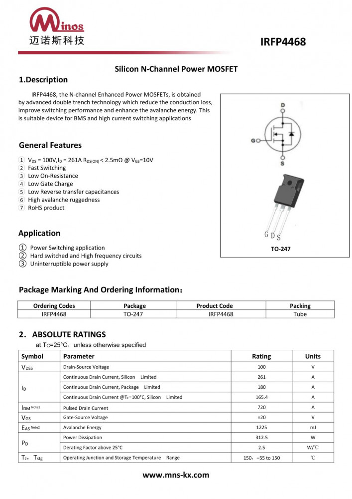 IRFP4468 datasheet page 1