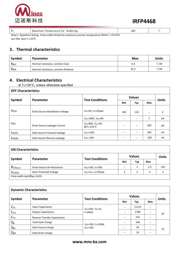 IRFP4468 datasheet page 2