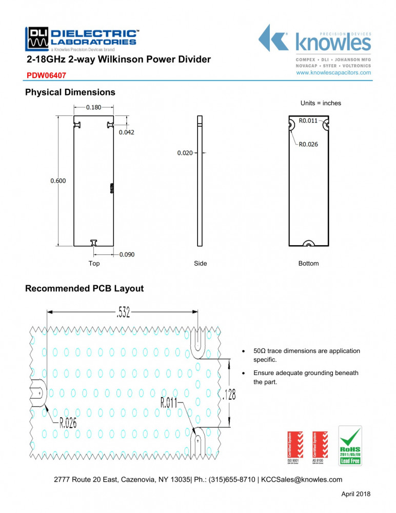 PDW06407-T technical documentation page 2