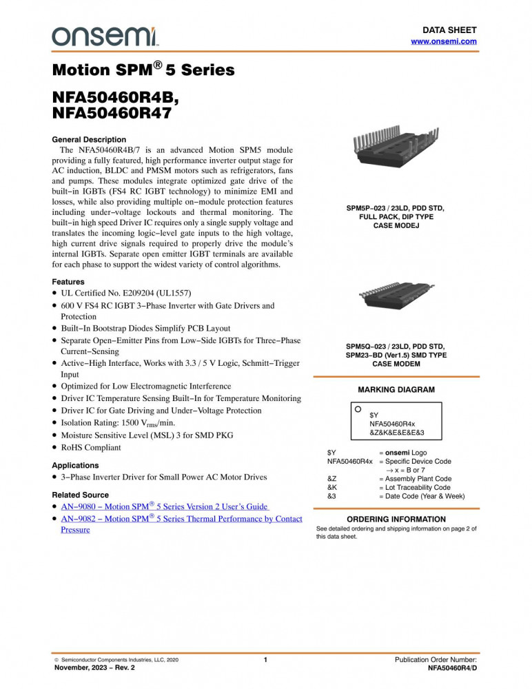 NFA50460R4B technical document page 1
