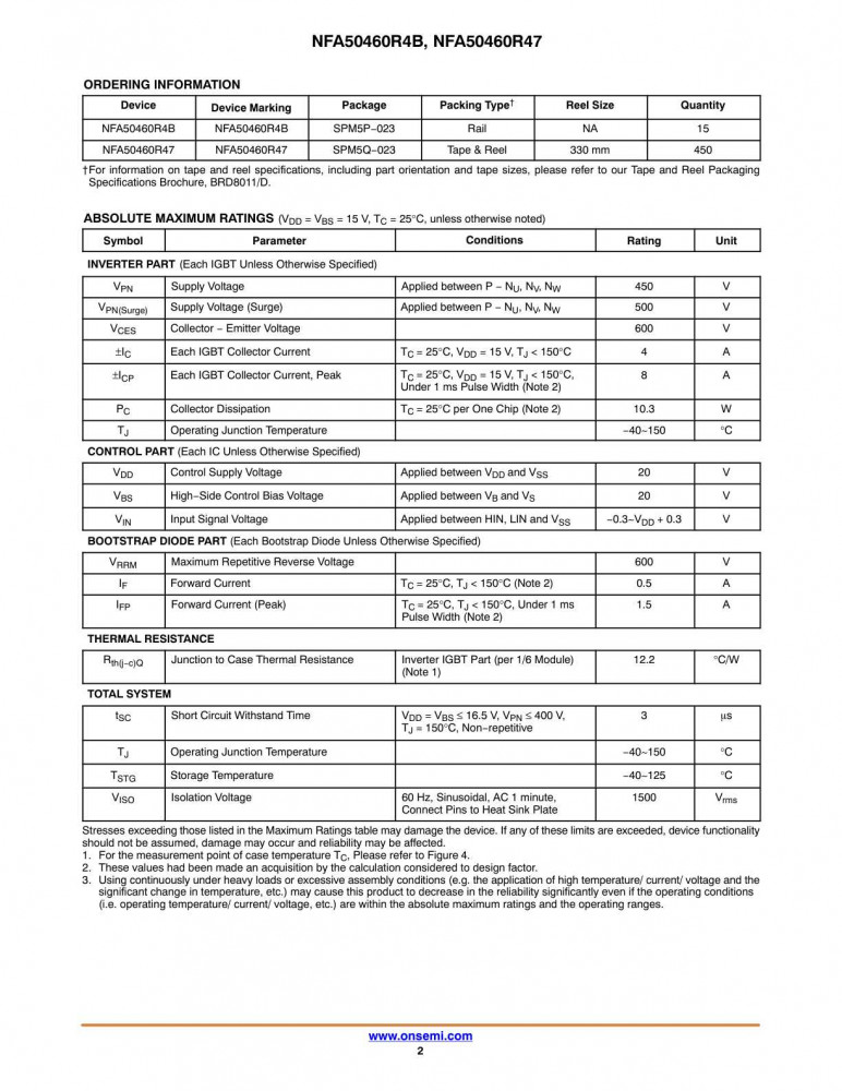 NFA50460R4B technical document page 2