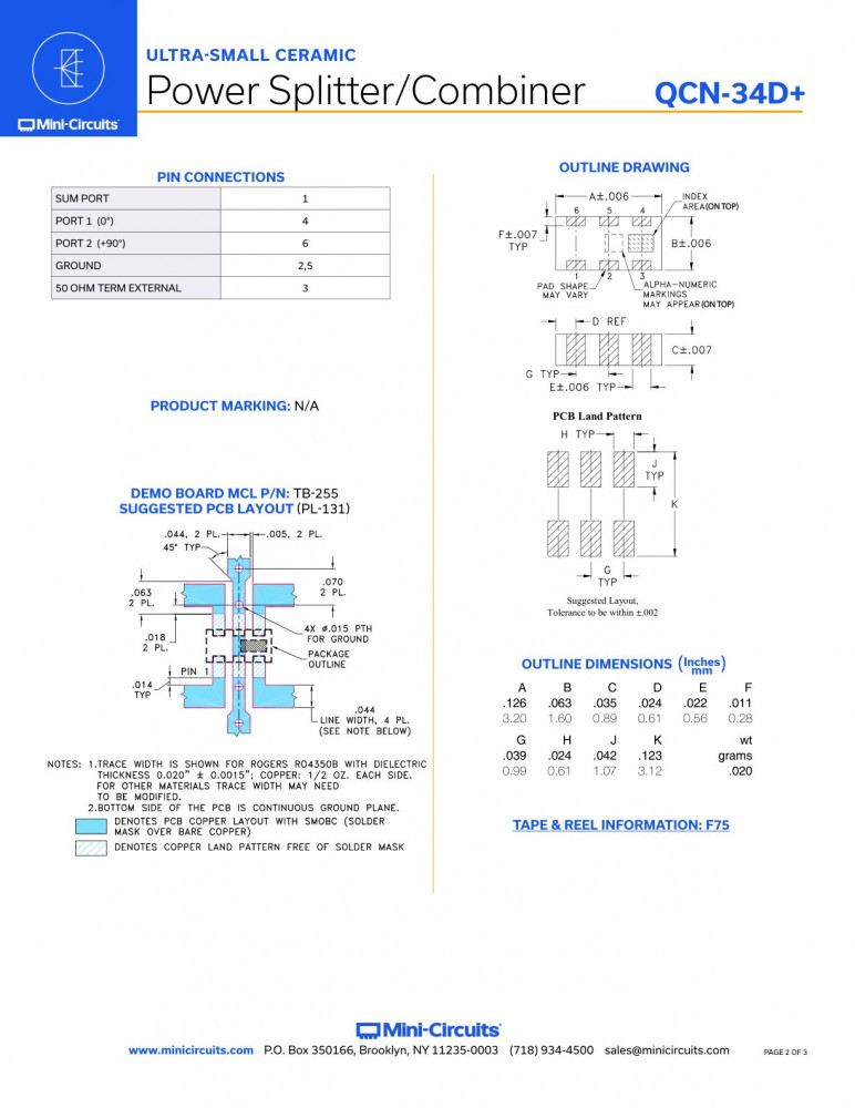 QCN-34D+ technical document page 2