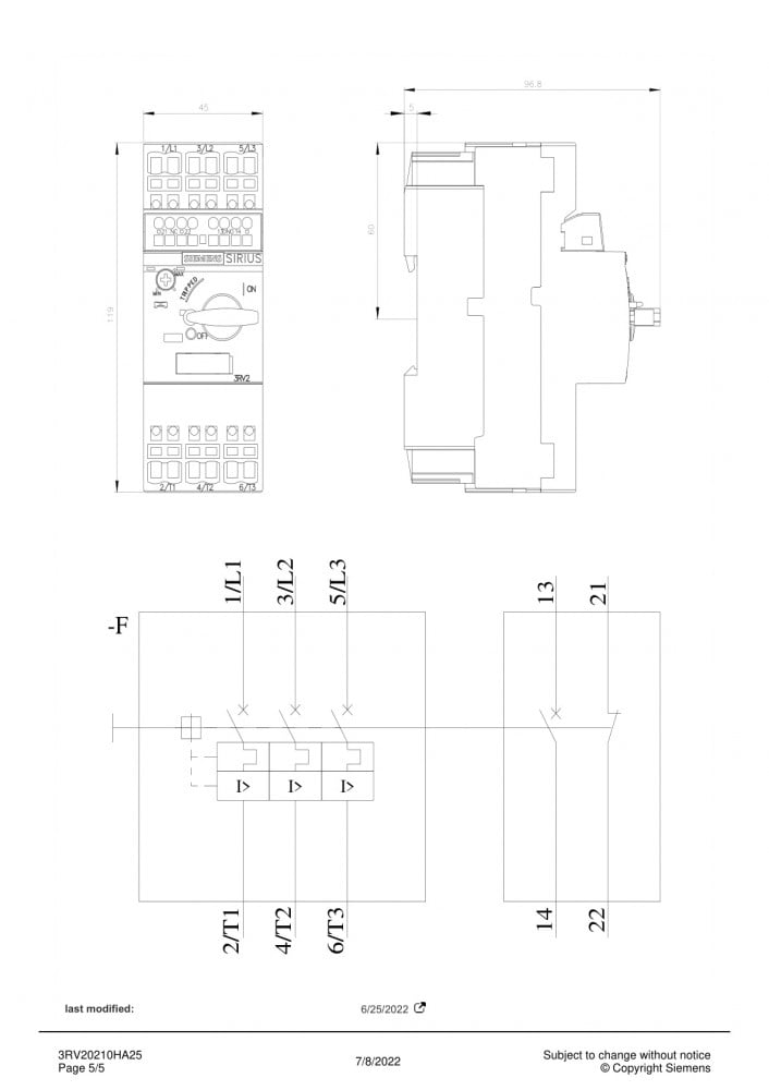 3RV20210HA25 technical document page 5