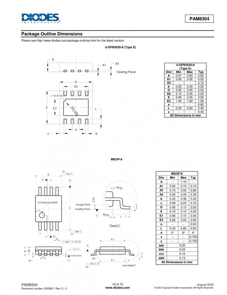 PAM8304ASR datasheet page 10