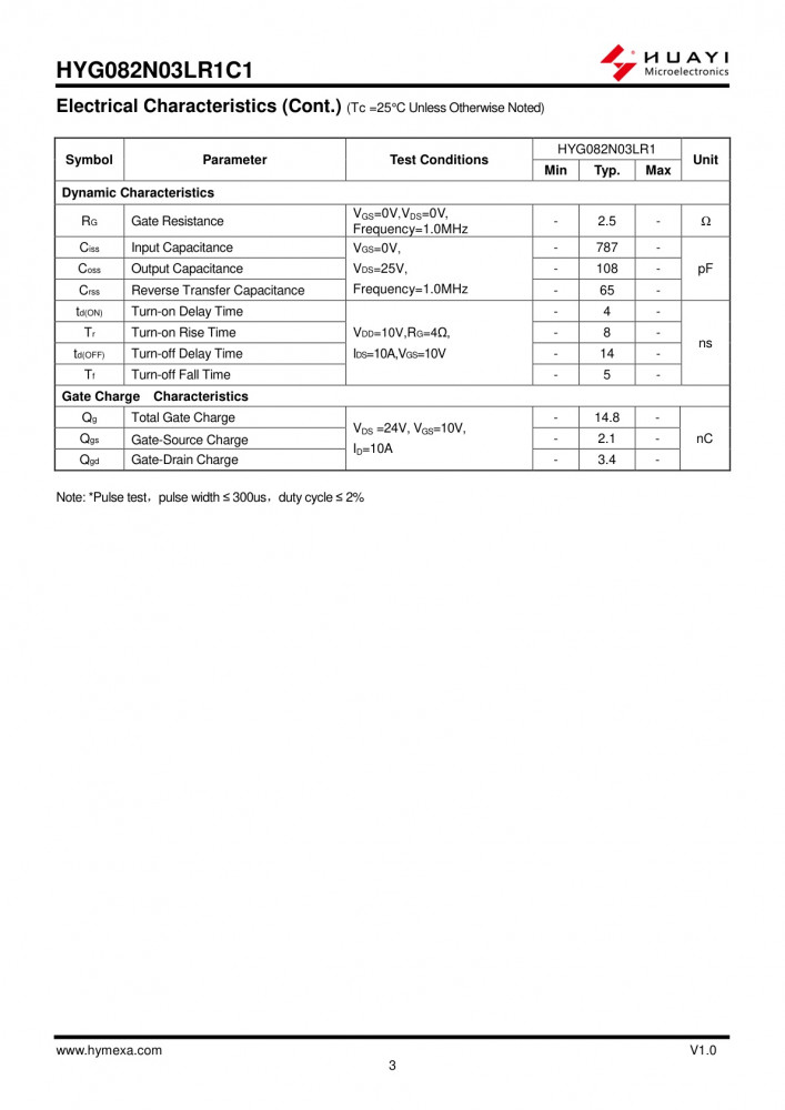 HYG082N03LR1C1 datasheet page 3