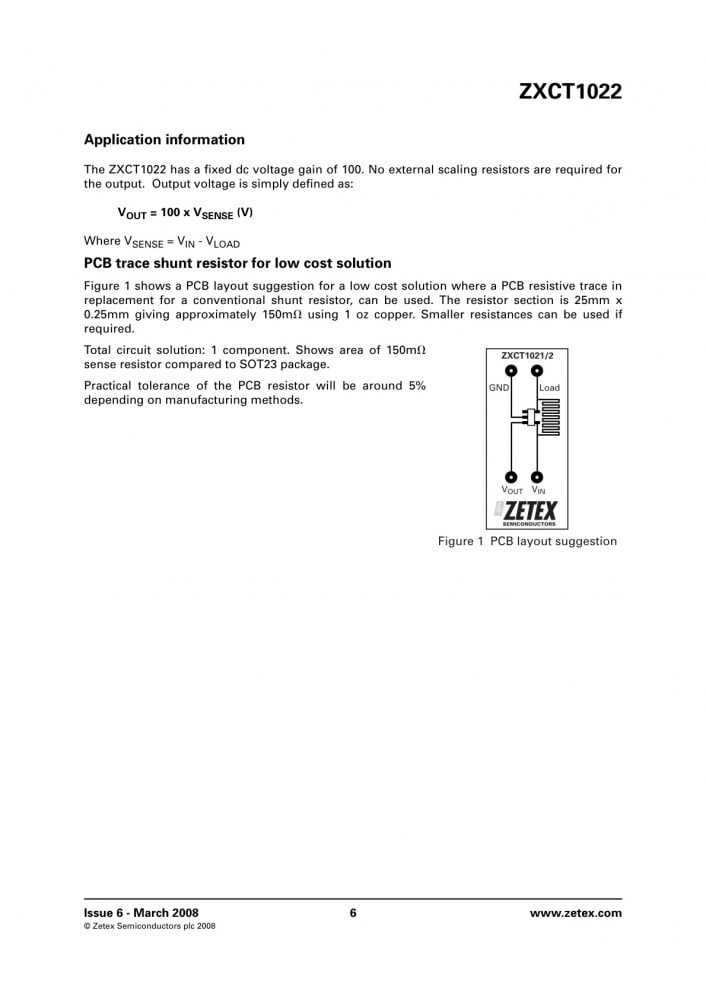ZXCT1022 datasheet page 6