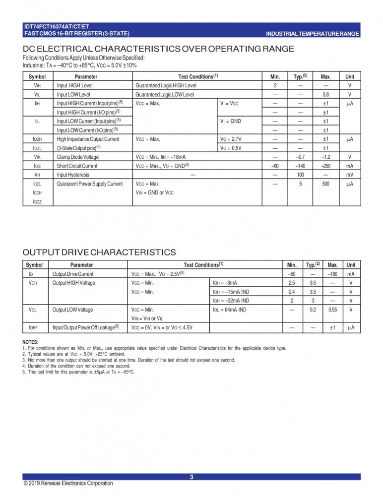 74FCT16374ATPVG8 datasheet page 3