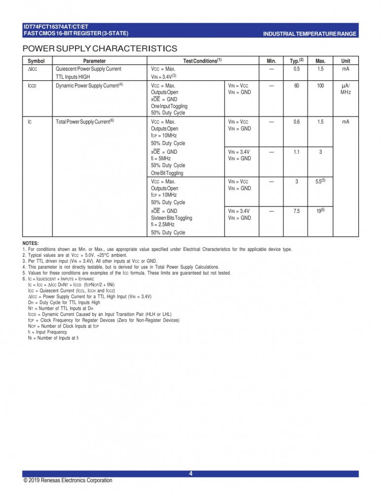 74FCT16374ATPVG8 datasheet page 4