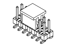 C-Grid Header, 2.54mm Pitch, Surface Mount, Dual Row, Vertical, 14 Circuits, 0.38µm Gold (Au) Plating, with Cap and Peg, Tube Packaging, Lead-Free for sale