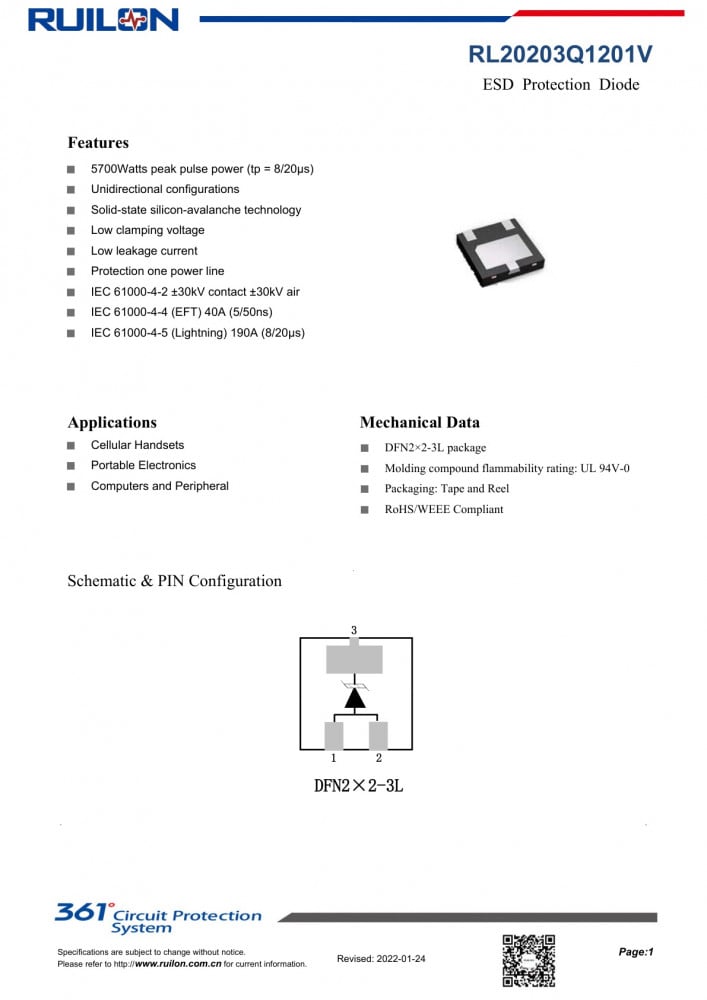 RL20203Q1201V datasheet page 1