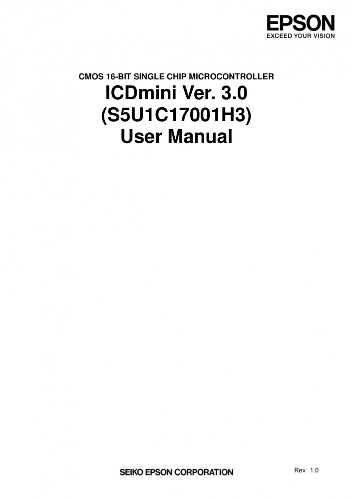 S5U1C17001H3100 documentation page 1