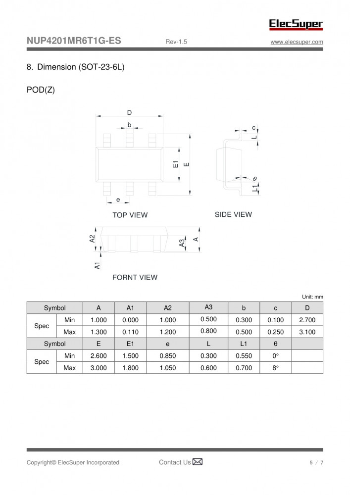 NUP4201MR6T1G-ES datasheet page 5