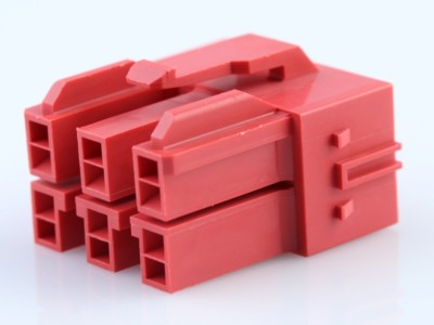 CP-6.5 Receptacle Housing, Glow-Wire Capable, 6.50mm Pitch, Dual Row, 2 Circuits, Blue
