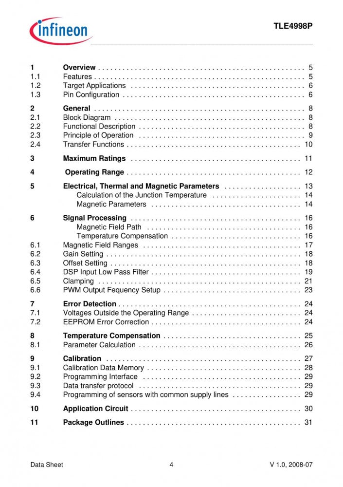 TLE4998P3 datasheet page 4
