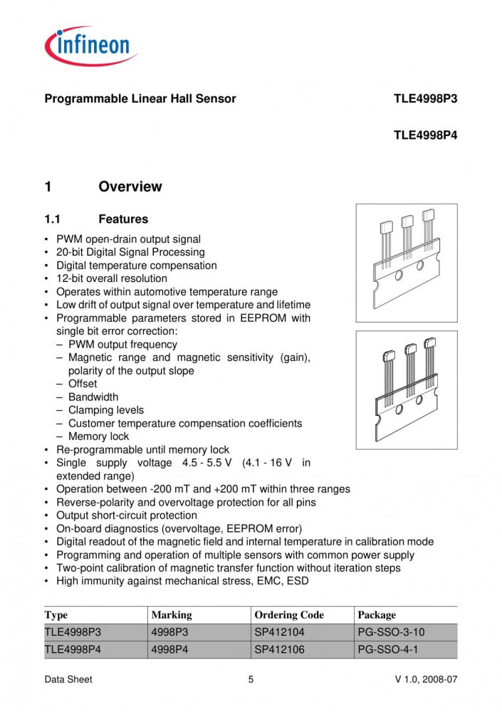 TLE4998P3 datasheet page 5