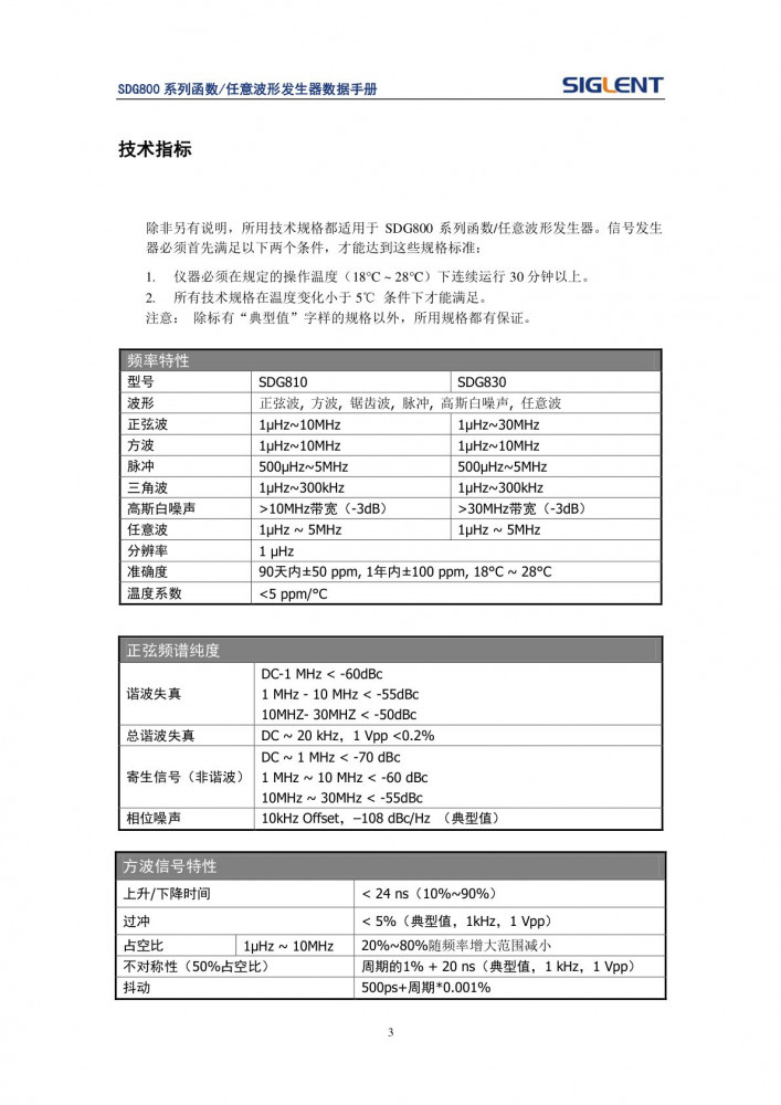 SDG810 datasheet page 3