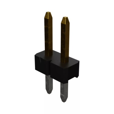 2.00mm Pitch Milli-Grid Header, Vertical, Through Hole, Breakaway, 2 Circuits, 0.50µm Gold (Au) Plating, Mating Pin Length 4.00mm, Tail Length 2.70mm, Lead-Free for sale
