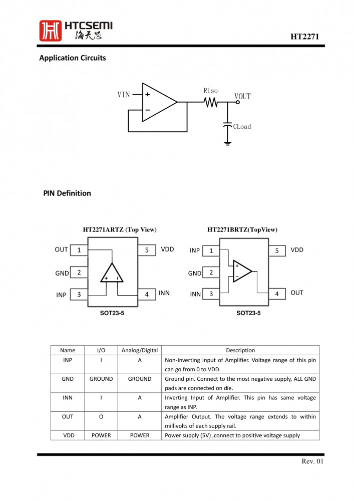 HT2271ARTZ datasheet page 5