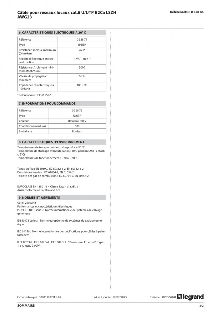 Legrand 032879 technical document page 2