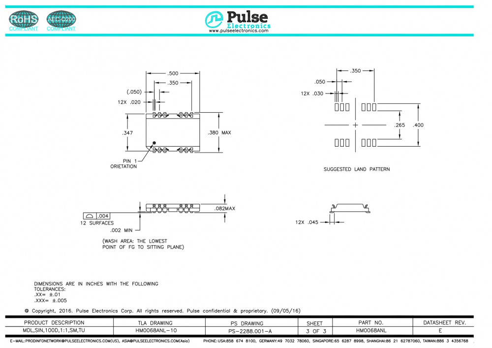 HM0068ANLT datasheet page 3